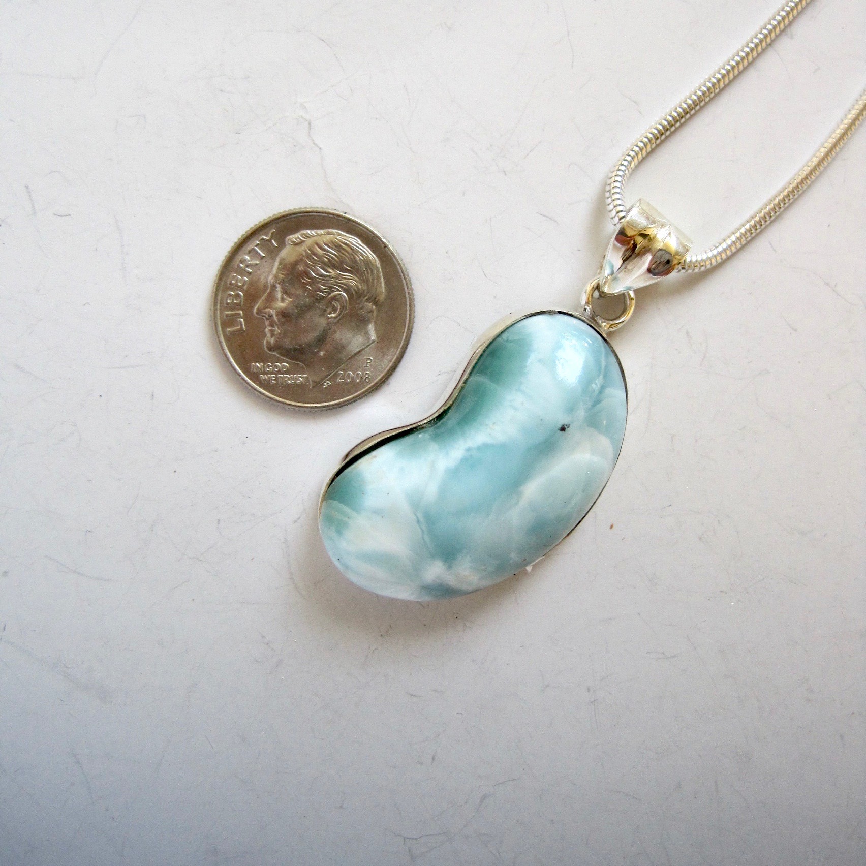 Special Transplant Gift for Donor or Recipient-Larimar Gemstone and ...